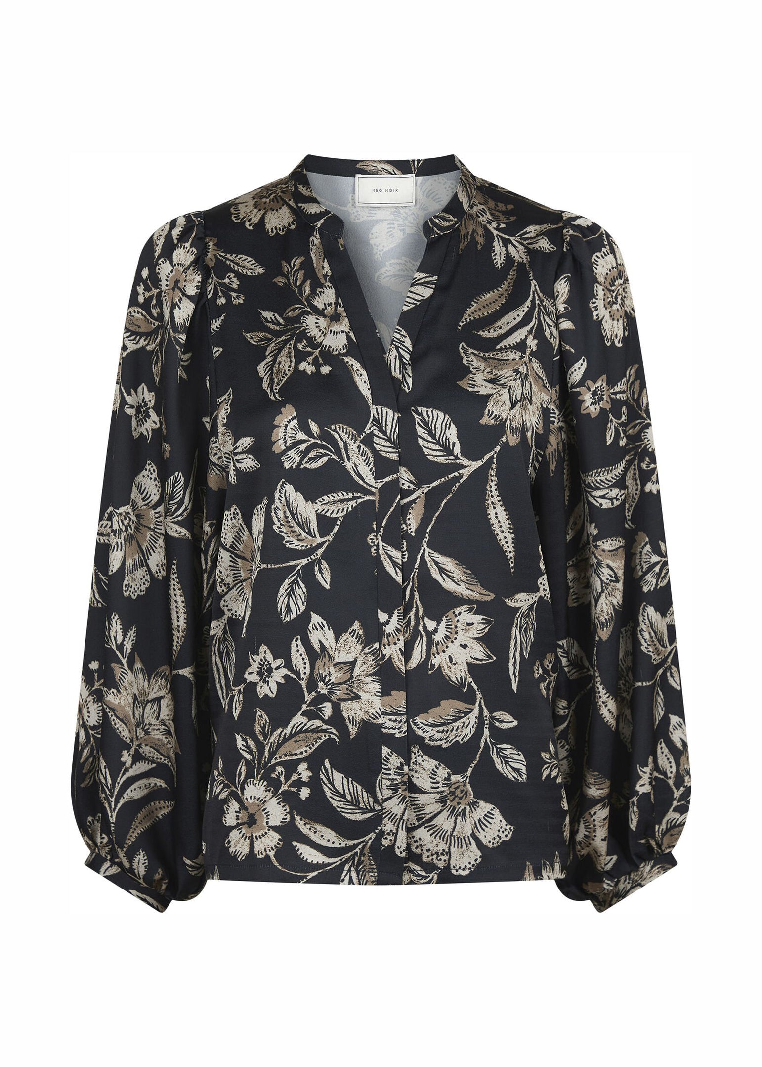Neo Noir Nani Canvas Flower Blouse Dark Navy – EDIE